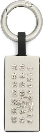 Maison Margiela Femme, Accessoires, Gris, Taille: ONE Size Porte-cl&eacute;s avec &eacute;tiquette num&eacute;rique