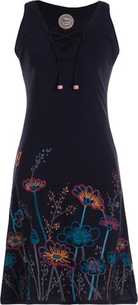 vishes Damen Minikleid in Schwarz I Gr&ouml;&szlig;e 4XL (48) I Handgefertigt aus 100% Baumwolle I Stylisches Sommerkleid f&uuml;r Freizeit & Alltag I Nachhaltige Alternativ