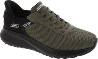 Skechers Mens Hands Free Slip-ins Squad Chaos-Balanced Edge Sneaker, Vert Olive, 42.5 EU