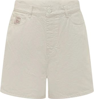 Ami Homme, Shorts, Blanc, Taille: W34 Short &agrave; patch logo