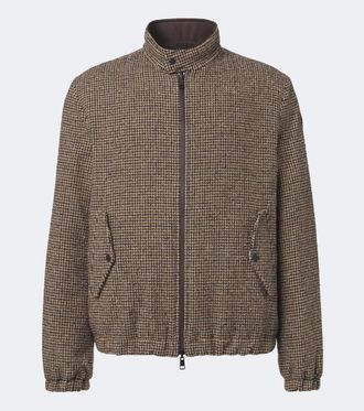 Moncler Veste doudoune r&eacute;versible en tweed