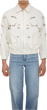 Liu Jo Femme, Vestes, Blanc, Taille: 38 FR Veste en jean
