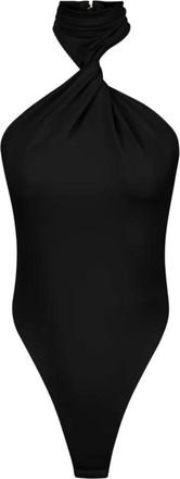 Elisabetta Franchi Femme, Tops, Noir, Taille: 42 FR Body en Cr&ecirc;pe-Jersey