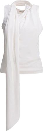 Ami Femme, Tops, Blanc, Taille: 40 FR Sleeveless Lavalliere Top