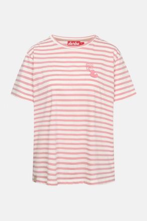 Derbe Derbe T-Shirt What The Duck Damen Rosa Streifenshirt GOTS