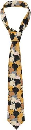 Generic Cravate Pour Hommes Chats Tendance Aux Couleurs Terreuses Et En Col&egrave;re Tendance Tie &Eacute;troit Cravate DAffaires Pour F&ecirc;te Accessoires C&eacute;l&eacute;brations