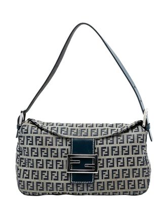 Fendi sac port&eacute; &eacute;paule Double Flap Mamma 20 e si&egrave;cle) - Gris