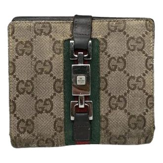 Gucci unisex, Pre-owned, Beige, Taille: ONE Size Portefeuille en coton Pre-owned