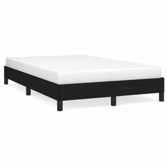 vidaXL Bettgestell ohne Matratze Schwarz 120x190 cm Stoff Vidaxl