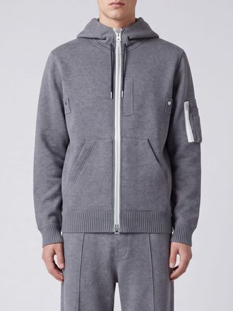 sacai Kapuzenjacke aus Baumwoll-Kaschmir-Mischung mit Logo-Kn&ouml;pfen