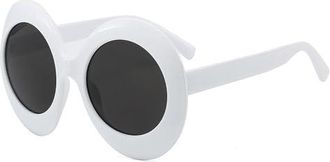 Generic Lunettes De Soleil &Agrave; Monture Large For Hommes Et Femmes, Id&eacute;ales For Les Vacances Trajets Quotidiens(White)