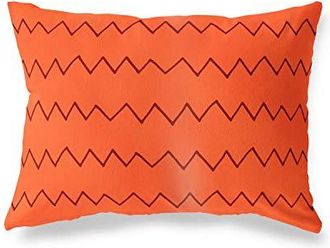 Bonamaison Le Jardin du Lin Kissenbezug Zierkissenbezug Orange-Bordeaux Kissenbezug, Für Bett, Auto, Sofa, Haus, Wohnzimmer, Schlafzimmer, Dekoration, 45x60 Cm -