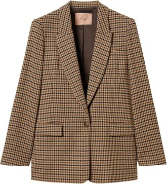 Twin-Set Karierter Blazer - Braun