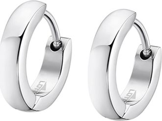 Lotus Boucles doreilles anneaux larges acier