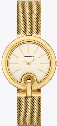 Tory Burch Damen Armbanduhr mit Piercing-Detail