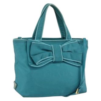 Prada Sac &agrave; main en nylon Pre-owned - Femme - Pre-owned - Bleu - Taille: ONE Size