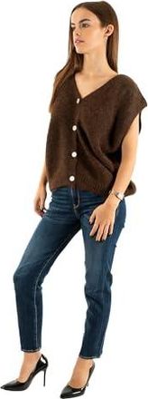 Only Gilets Cardigans azu Seal Brown Melange S
