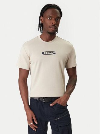 G-Star T-Shirt Old Skool D25967-C812 Beige Regular Fit