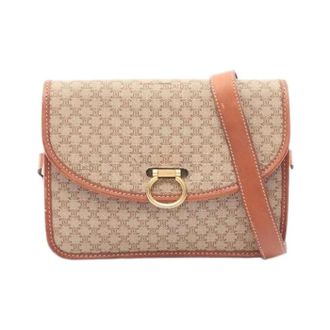 Celine Sac bandouli&egrave;re Pre-owned en toile enduite PVC et cuir - Femme - Pre-owned - Beige - Taille: ONE Size