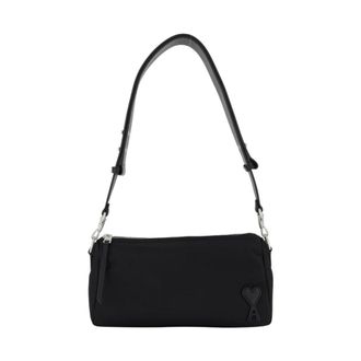 Ami Schwarze Nylon-Schultertasche - - Bags - Damen - Schwarzk - ONE SIZE