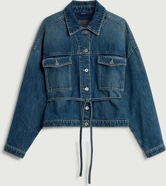 SOEUR VESTE LYS DENIM BLEU D&Eacute;LAV&Eacute;