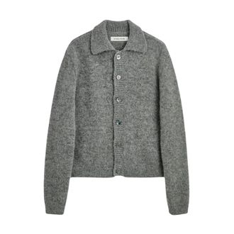 Sunflower Alpaka-Strickjacke - - Knitwear - Herren - Grau - XL
