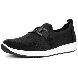 Ara Femme Lissabon Mocassin, Noir, 42.5 EU