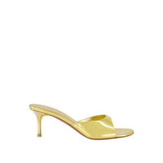 Amina Muaddi Femme, Chaussures, Jaune, Taille: 36 EU Chaussons Jeanne Miroir Doré