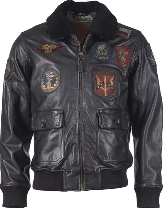 Top Gun Herren Lederjacke Tgj1001 Black,XL