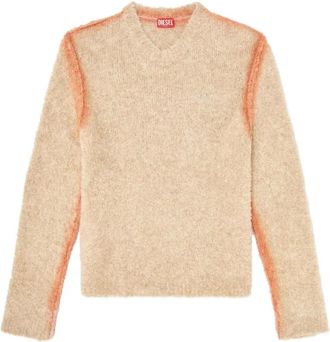 Diesel Homme, Pulls, Beige, Taille: L Maille &agrave; col rond