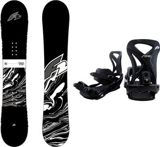F2 Set Snowboard Blackdeck Wide Schwarz 155xw cm + Sonic Pro Bindung L