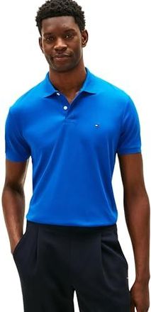 Tommy Hilfiger Liquid Cotton Reg Seasonal Polo Mw0Mw39994 S/S, Blue (Vibrant Indigo), XL Homme