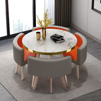 Generic Moderner K&uuml;chentisch, runder Konferenztisch mit Fr&uuml;hst&uuml;cksbar, Esstisch und St&uuml;hlen f&uuml;r Haus, Garten oder Restaurant