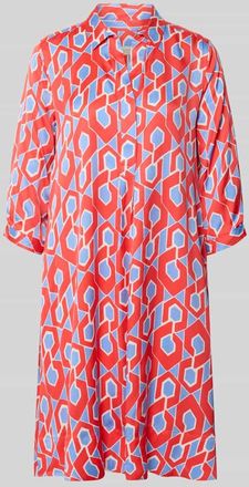 Milano Knielanges Hemdblusenkleid mit V-Ausschnitt