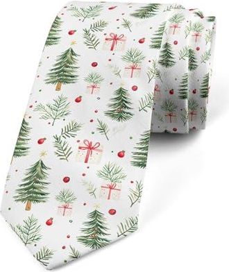 Generic Cravates Homme Vert Blanc Confortable Tie R&eacute;glable Cravate DAffaires Pour L&Eacute;cole C&eacute;l&eacute;brations Affaires
