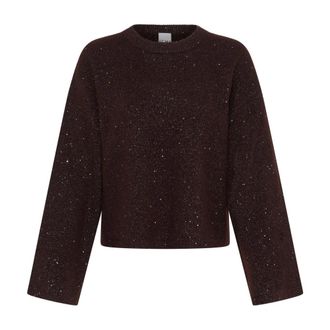 Ichi Strickpullover mit Rundhalsausschnitt - - Knitwear - Damen - Braun - S