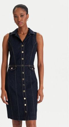 Guess Jeanskleid W5YK24 D5PW1 Dunkelblau Regular Fit