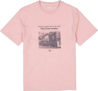 Pepe Jeans London Herren T-Shirt rosa Baumwolle