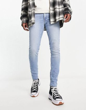 Levi's Jean skinny coupe fusel&eacute;e - Bleu clair d&eacute;lav&eacute;