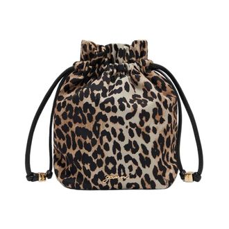 Ganni Femme, Sacs, Multicolore, Taille: ONE Size Bou Nylon Drawstring Bag