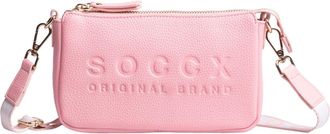 soccx Kleine Umh&auml;ngetasche mit Logo und Intarsia-Webriemen