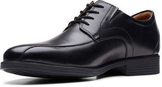 Clarks Homme Whiddon Pace Tissu Oxford, Cuir Noir, 49 EU