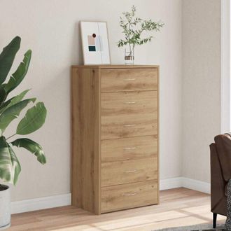 vidaXL Buffet avec 6 tiroirs ch&ecirc;ne artisanal bois ding&eacute;nierie Vidaxl