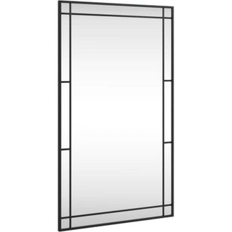 vidaXL Wandspiegel Schwarz 60x100 cm Rechteckig Eisen - Vidaxl