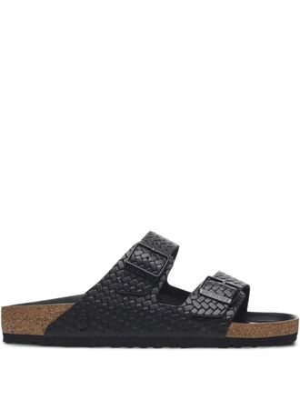 Birkenstock sandales &agrave; brides tress&eacute;es - Noir