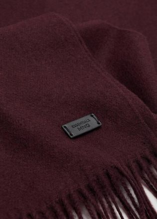 Mango &Eacute;charpe unie &agrave; franges bordeaux - Homme - Taille unique - MANGO MAN