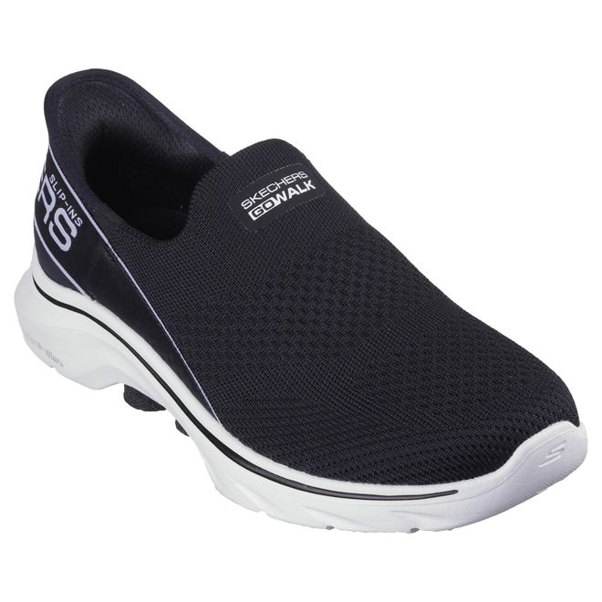 Skechers Go Walk 7 Mia, Spaziergang 7 MIA Damen, Schwarzer Stoff mit ...