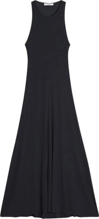 Maison Kitsun&eacute; Femme, Robes, Bleu, Taille: 38 FR Soft Fine Rib Racer Back Dress