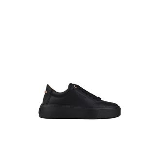 Alexander Smith Femme, Chaussures, Noir, Taille: 36 EU London Alta Donna en cuir noir lisse et semelle noire