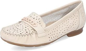 Rieker Femme Ballerines 40068, Dame Ballerines Classiques,Ballerines,Chaussures dété,élastique,Beige (Beige / 60),40 EU / 6.5 UK